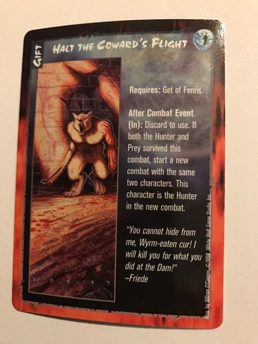HALT THE COWARD’S FLIGHT : RAGE LOFR CCG Sept card, White Wolf werewolf ...
