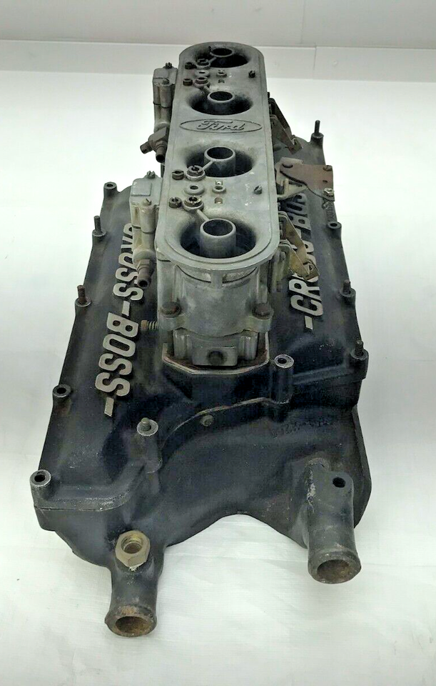 1970 Ford Mustang Cross Boss 302 4V Inline Induction Intake Manifold ...