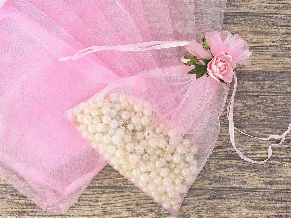 5x7 Inch Organza Gift Bag With Drawstring For Jewelrycandyset Of 100 ...