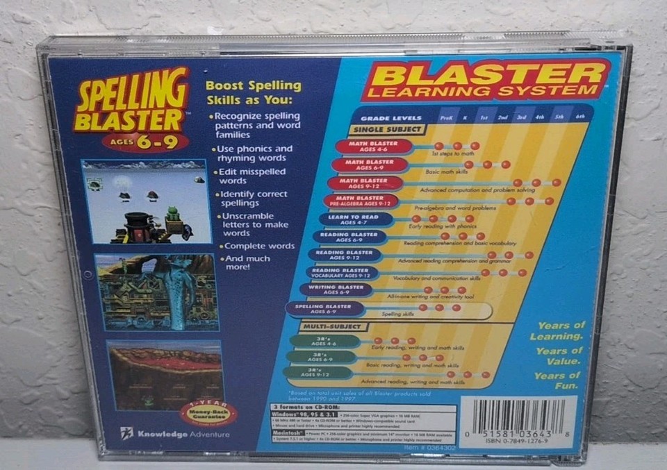 Spelling Blaster Ages 6-9 PC CD ROM B36 | eBay