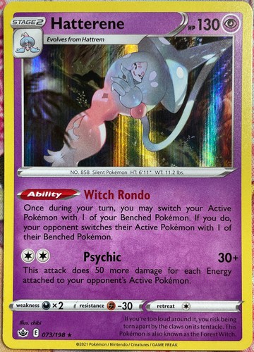 Hatterene Holo Rare - 073/198 - Chilling Reign Pokemon 2021 | eBay