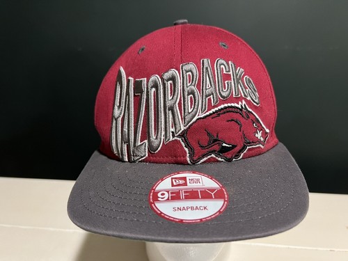 Arkansas Razorback New Era 9fifty Snapback Red Black Baseball Hat Cap ...