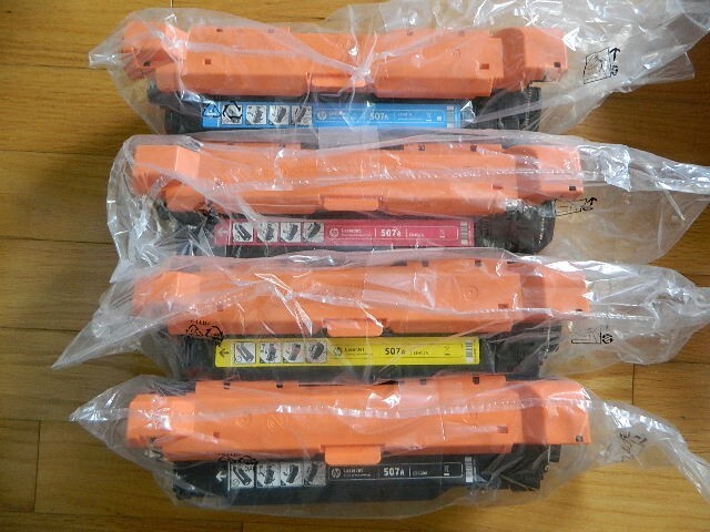 Genuine SET 4 HP 507A TONERS CE400A CE401A CE402A CE403A LaserJet M551 ...