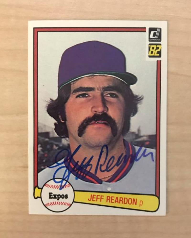 JEFF REARDON MONTREAL EXPOS SIGNED AUTOGRAPHED 1982 DONRUSS CARD #547 W ...