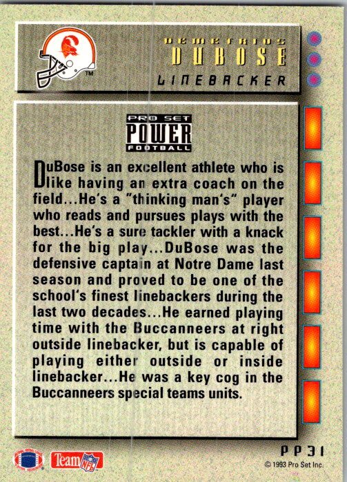 1993 Pro Set Power Update: Power Prospects #PP31 Demetrius DuBose | eBay