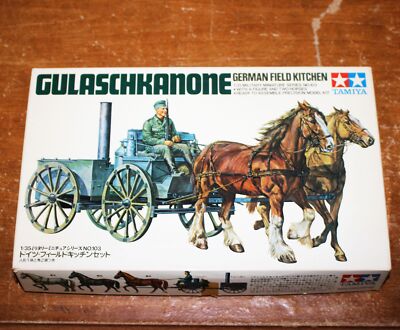 1978 Tamiya No 103 Gulaschkanone German Field Kitchen 1:35 Model Kit ...