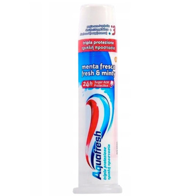 Aquafresh Pump Toothpaste Tubes 100ml – Fresh & Minty, Triple Action ...