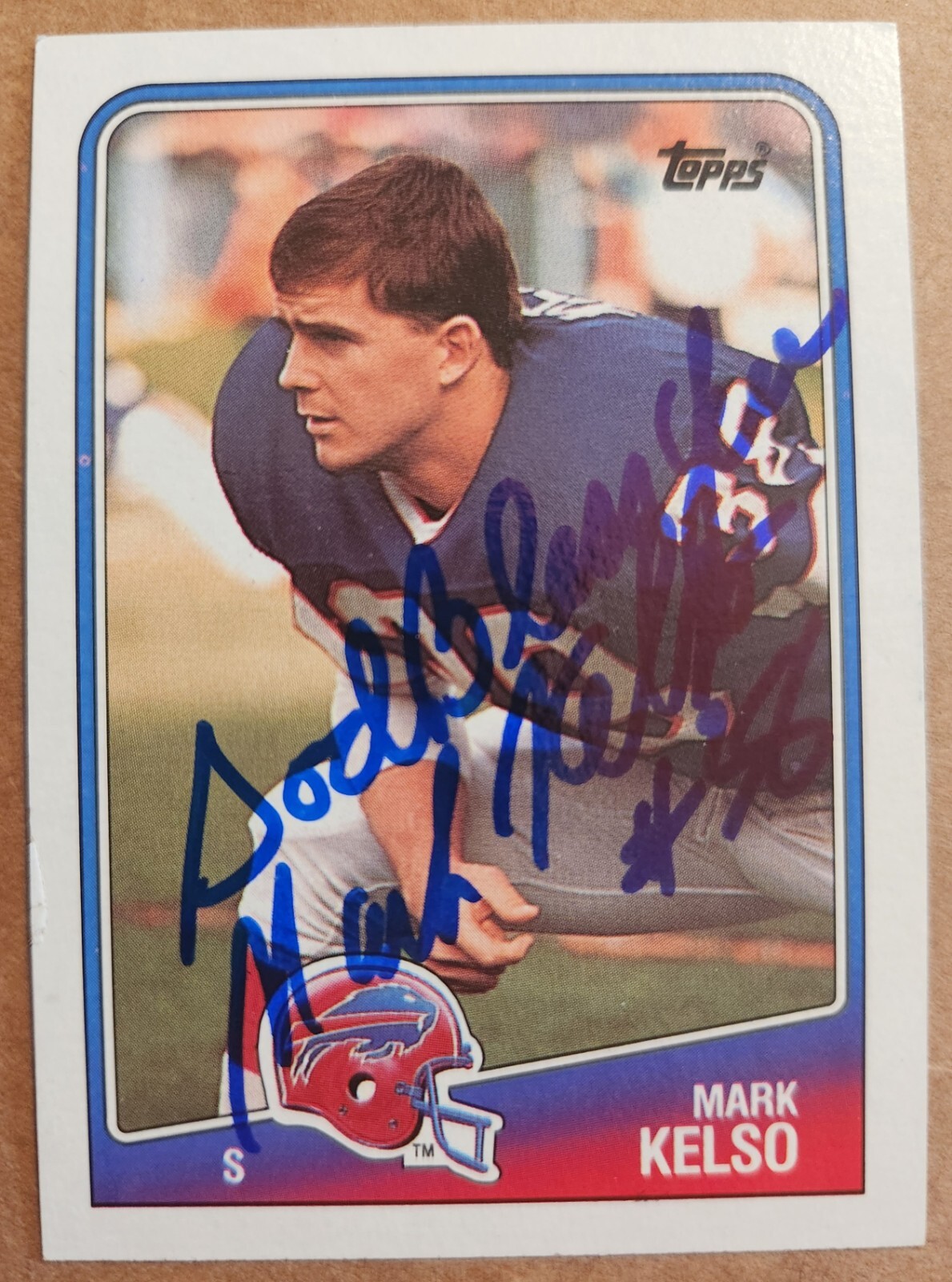 Mark Kelso Buffalo Bills 1988 Topps #231 Autographed Card | eBay
