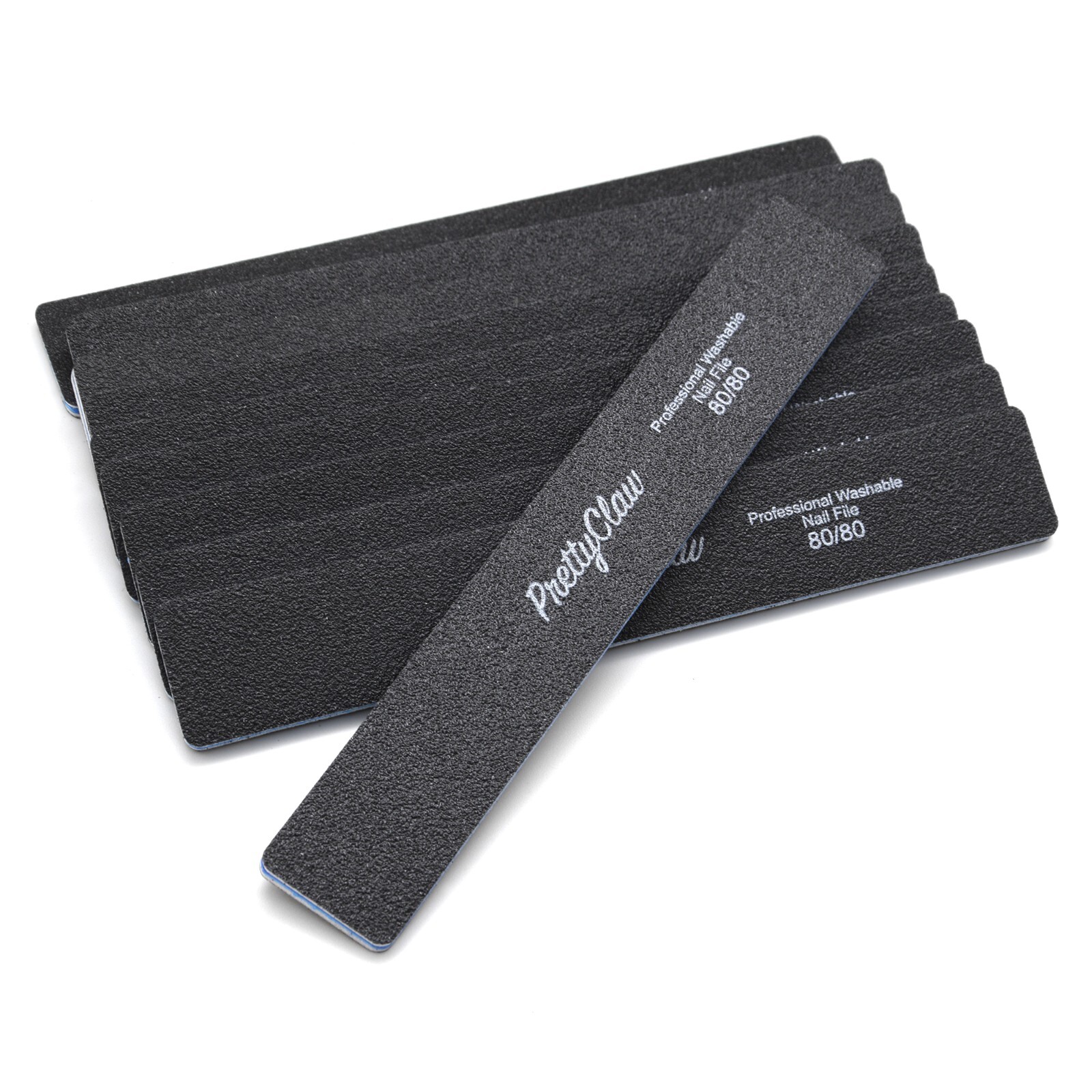 10pc Professional Nail Files Acrylic File Rectangle Black Jumbo File 80 ...