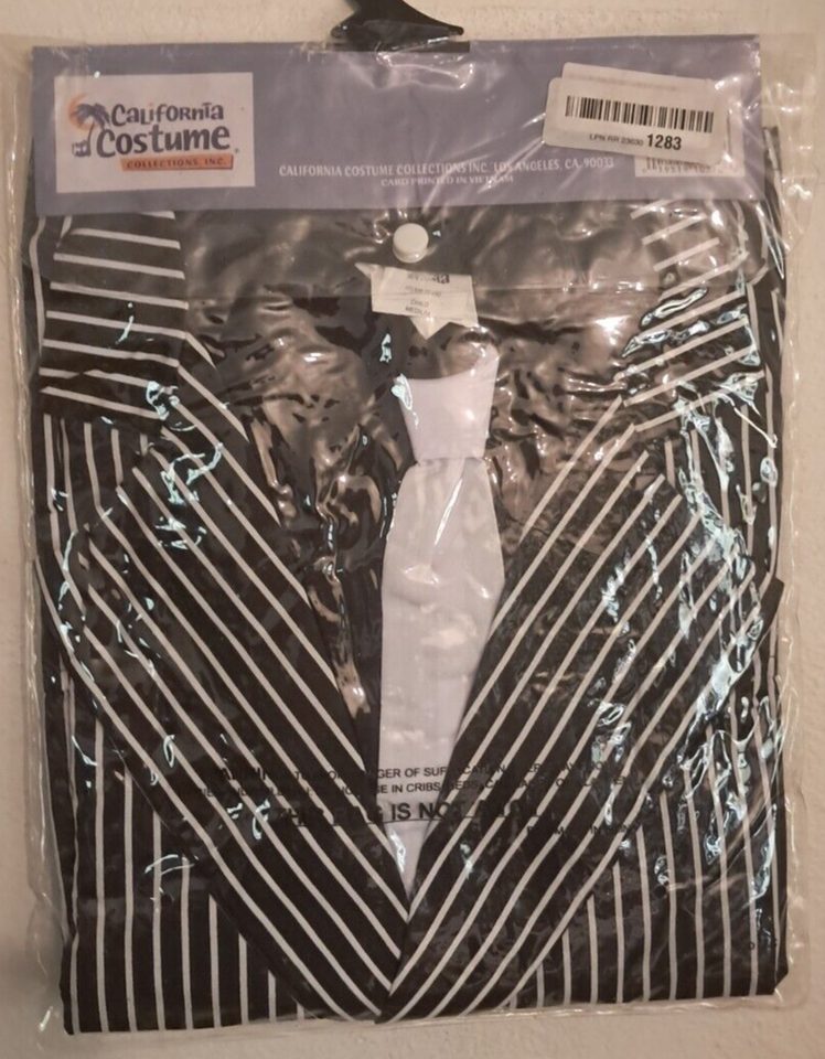 Boys Mafia Gangster Pinstriped Child Zoot Suit Costume Medium (8-10) E3 ...