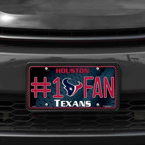 Houston Texans #1 Fan Metal License Plate Tag Aluminum Novelty 12x6 ...