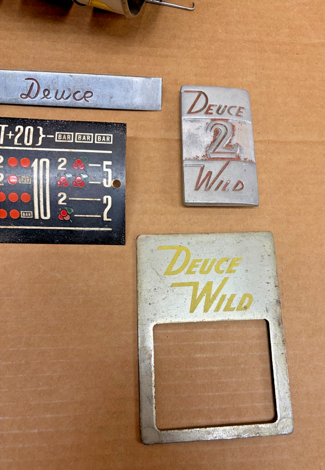 Antique Slot Machine Parts - Mills Original WILD DEUCE Reel Bundle ...