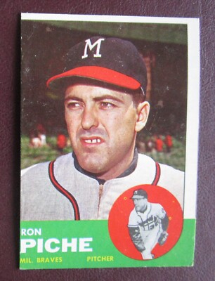 1963 Topps Ron Piche (Milwaukee Braves) #179 VG/EX | eBay