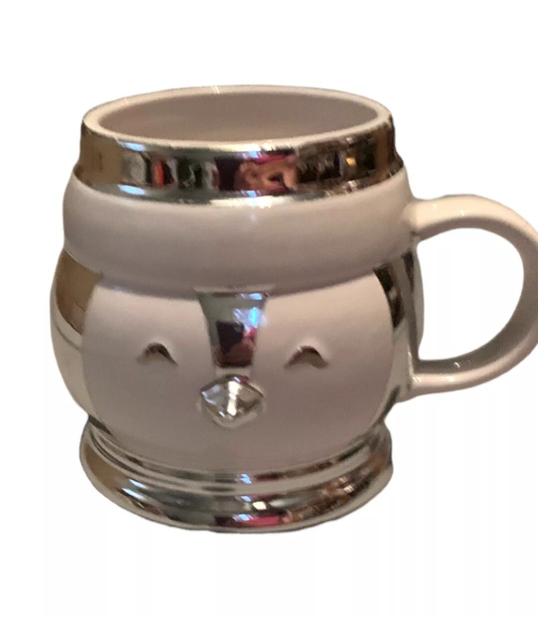 Penguin with 3D Nose MUG by Harry Slatkin & Co. Silver & White Coffee ...