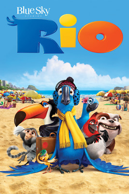Rio Movie Poster Blu Jewel Nico Pedro Luis Rafael | eBay