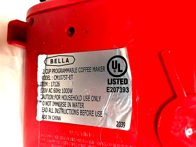 Bella Linea Coffee Maker 12 Cup - Eye Popping Red - Programmable ...