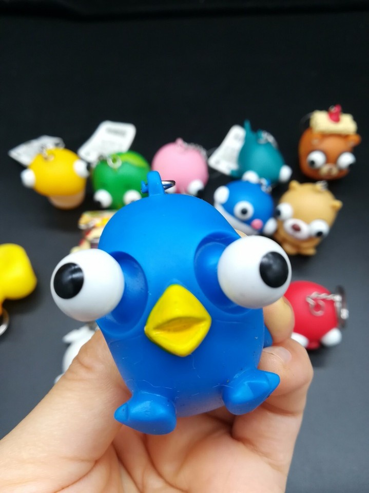 *SEND RANDOMLY* LOT 5pcs Squeezy Pop Out Eye Poppers 2" Squish Animals ...