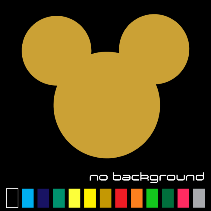 Mickey Mouse Disney Die-cut Vinyl Decal Sticker Logo Ears Shape | eBay