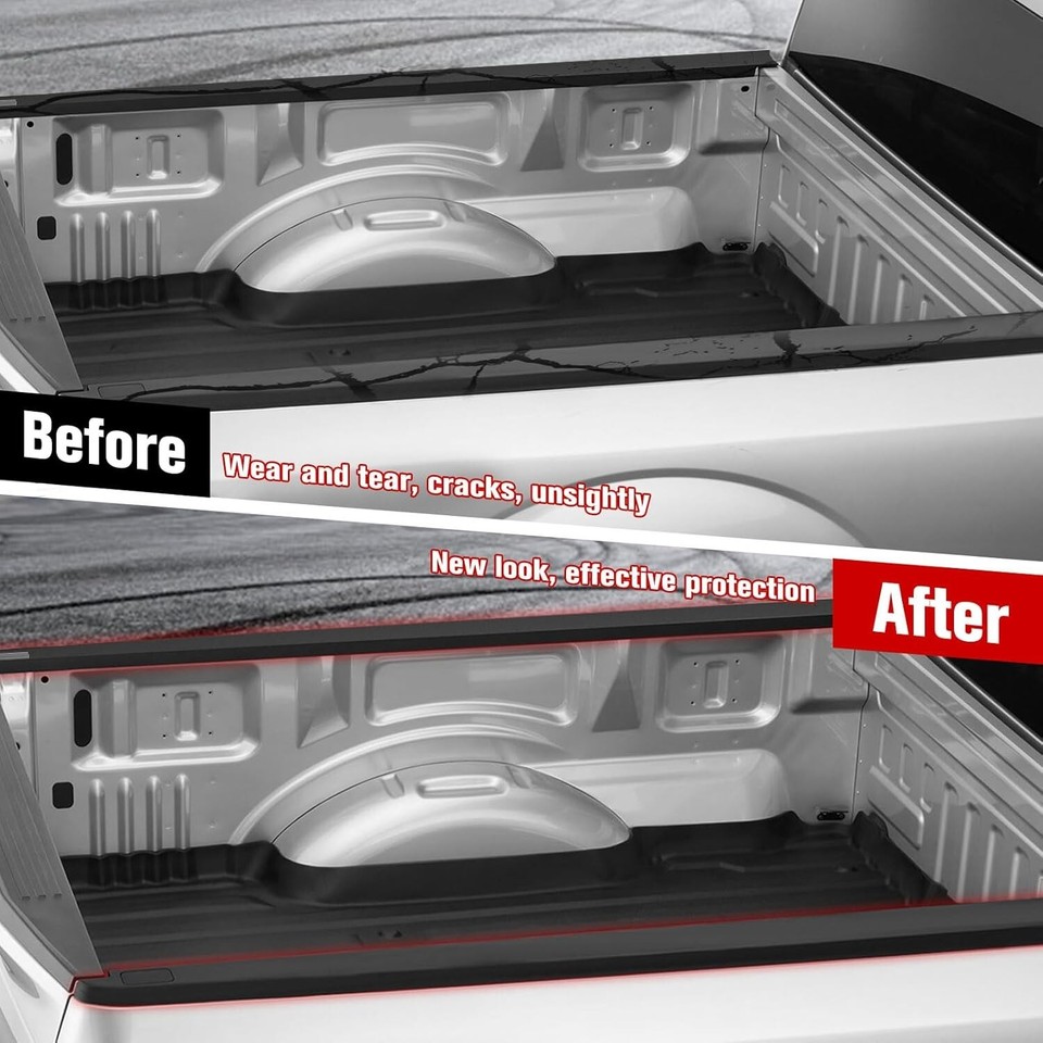 LitMiRaCle Bed Side Rail Cap Covers for Dodge Ram 1500, Truck 5'7" Bed ...