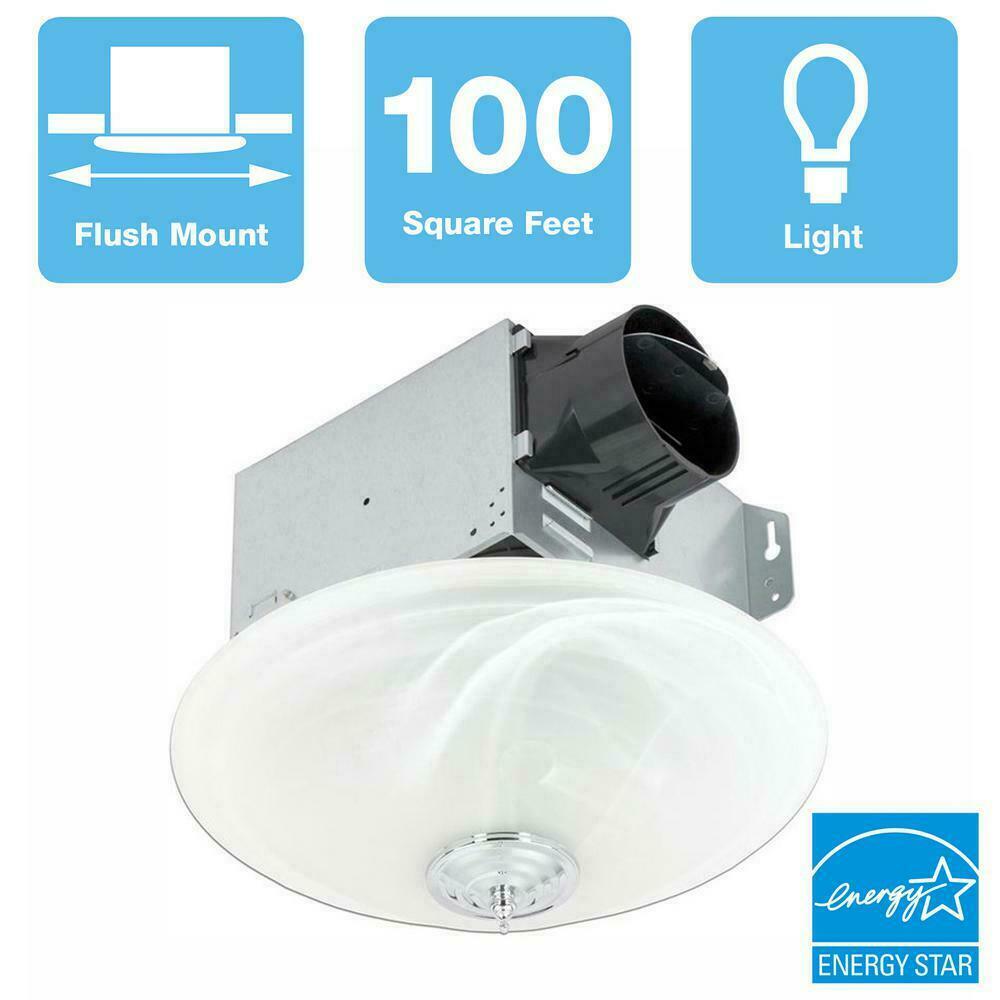 Delta Breez GreenBuilder Series 100 CFM Ceiling Mount Bathroom Exhaust ...