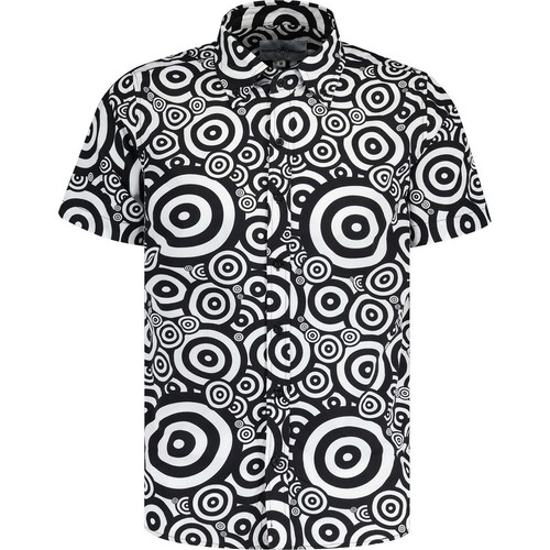 NEW MENS MADCAP RETRO MOD 60s 70s Mod Target SHORT SLEEVE SHIRT Trip Oz ...