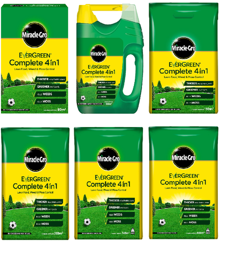 Miracle Gro Evergreen Complete 4 in 1 Lawn Weed Food & Moss Control ...