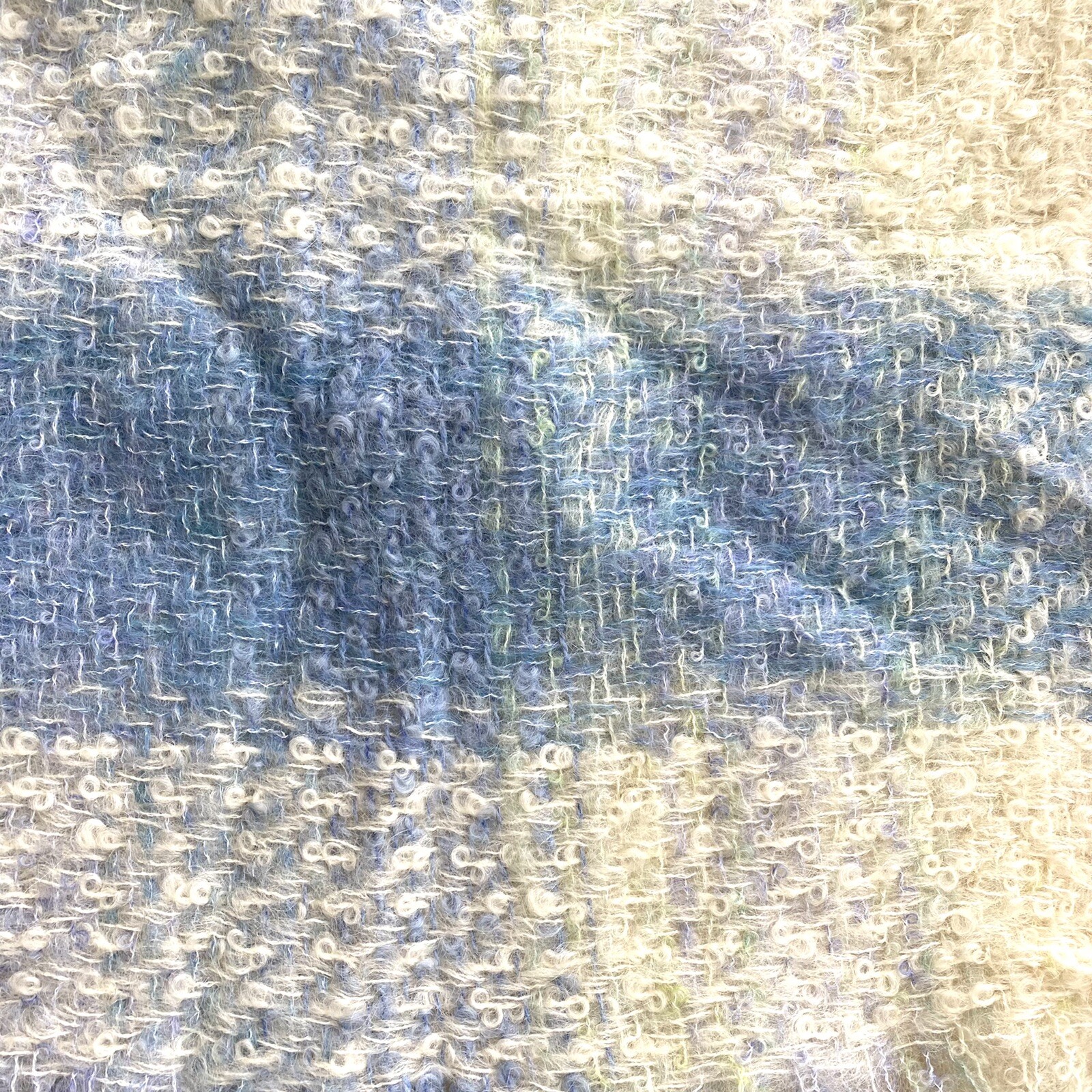 Avoca Handweavers Leonora Wool Blanket Shaw Wrap Blue… - Gem