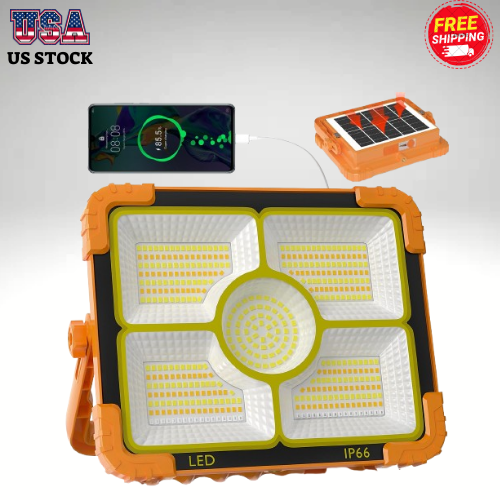 100W LED Solar Work Light, 466 LED 10000LM Magnetic Worklight | eBay