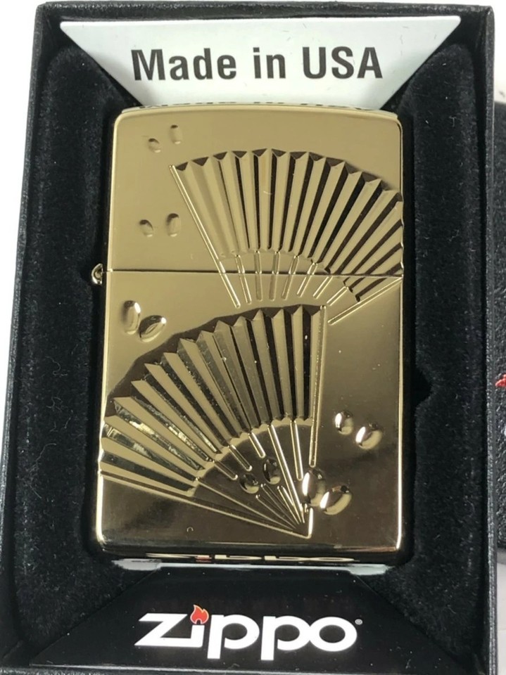 Zippo Gold Titanium Japanese Pattern Lighter Collectible New | eBay ...