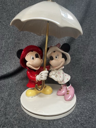 Lenox Disney Mickey and Minnie Singing In The Rain Figurine Large 9" in ...