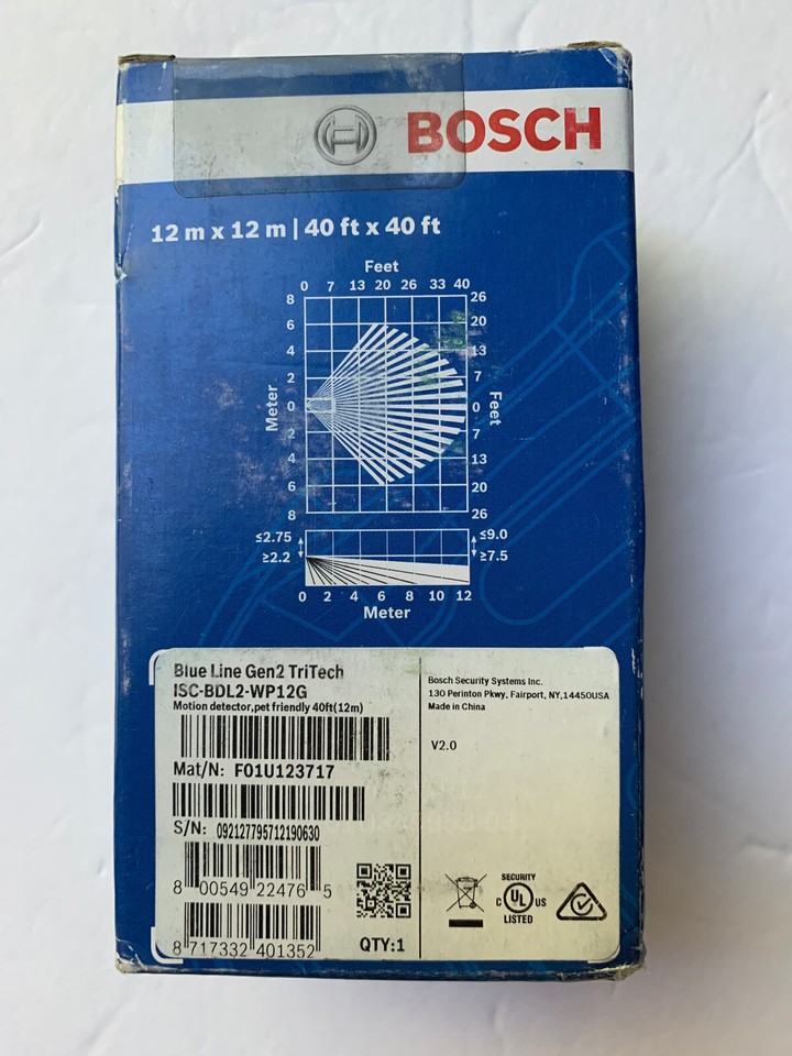 Brand New Bosch Motion sensor Blue Line Gen2 Tritech 40'X40' ISC-BDL2 ...
