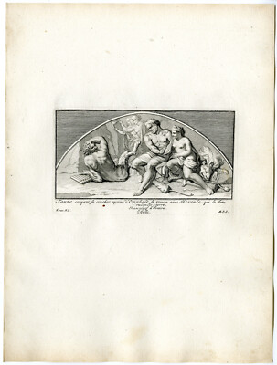 Antique Print - FAUN-HERCULES-OMPHALE-PL.XXVIII-POOL-BOSSUIT - 1727 | eBay
