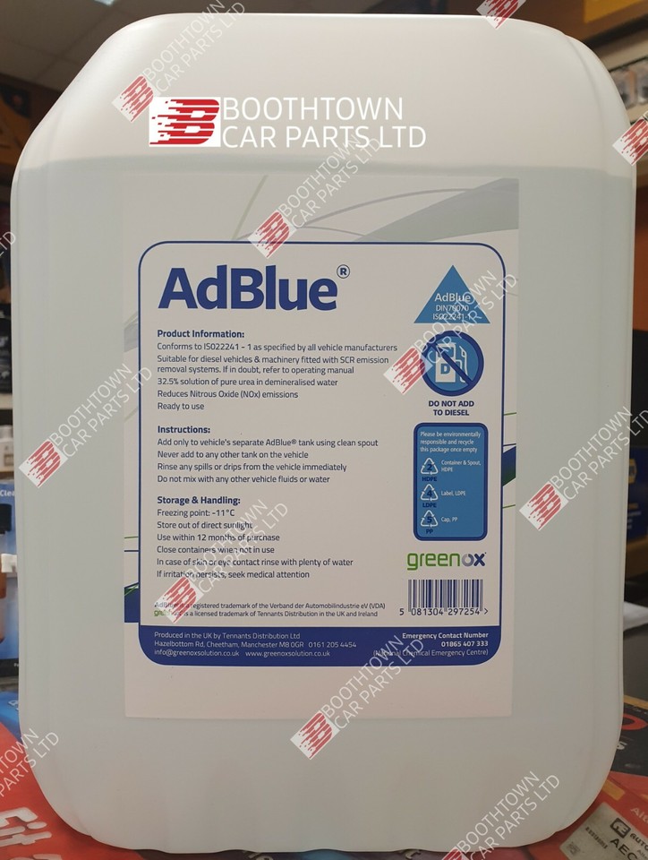AdBlue 20 Litres Fuel ADDITIVE ADD BLUE for SCR VW AUDI Diesel Vehicles ...