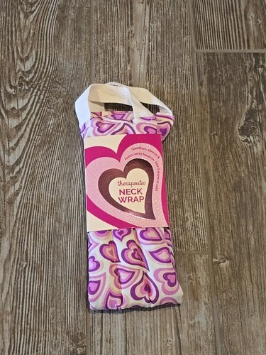 Therapeutic Neck Wrap, Weighted, Hot or Cold, Hearts, NEW w/Tags, Flax ...