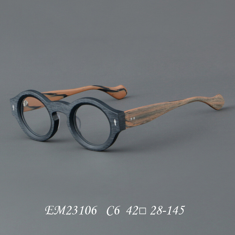 Acetate Round Retro Eyeglasses For Men Women Classic Glasses Thick ...