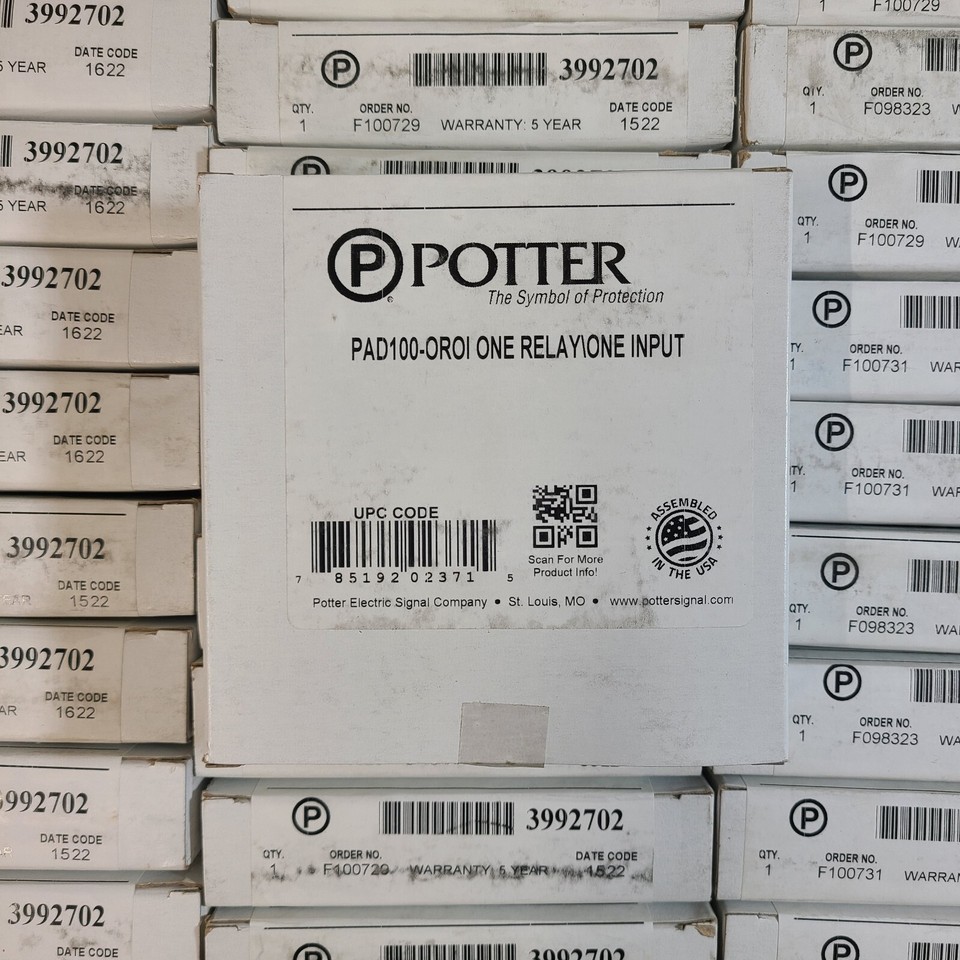 POTTER PAD100-OROI ONE RELAY / ONE INPUT MODULE - BRAND NEW - 41 ...