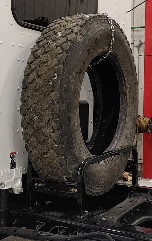 Semi Truck Spare Tire Carrier Rack, Adjustable Depth, Powder Coated | eBay