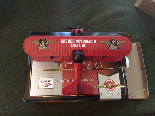 Archer oil Die Cast Metal Plane Bank 1934 Stearman Bi-Plane | eBay