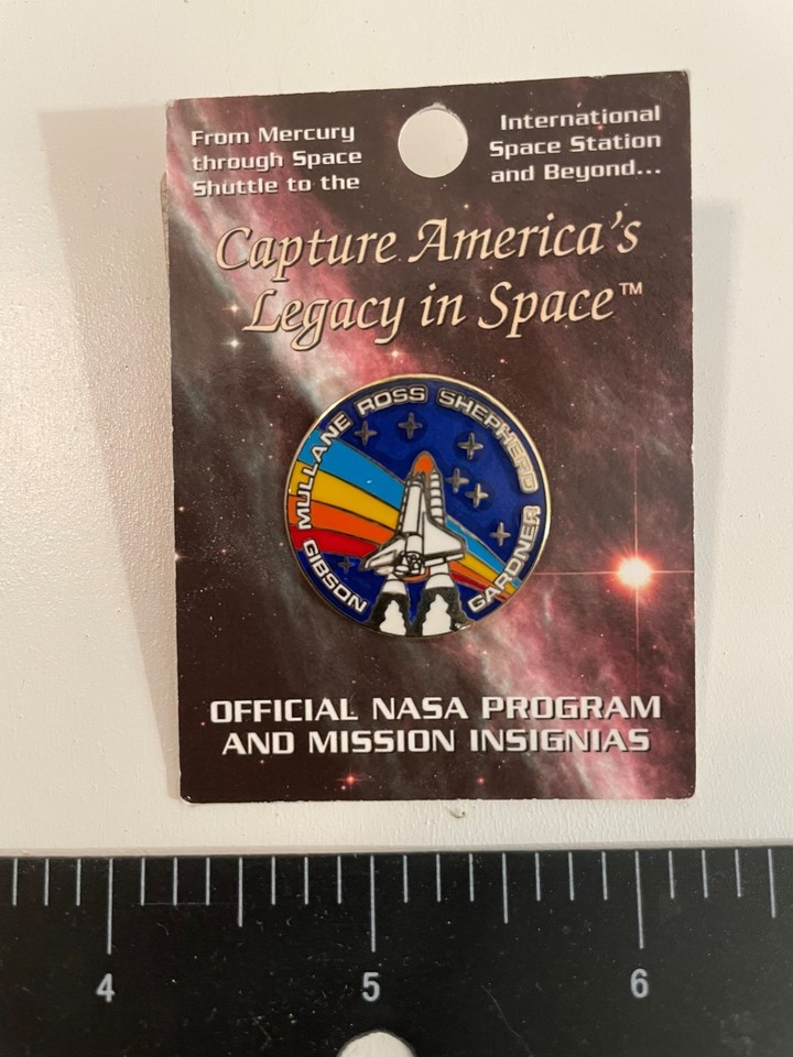 NASA STS-27 SPACE SHUTTLE Atlantis 1988 Mission Insignia Sticker Pin ...