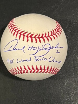 Howard Johnson "Hojo" Hand Signed Baseball NY Mets 1986 World Series ...