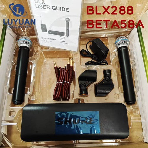 BLX288/BETA58A UHF Wireless Microphone System Handheld Vocal Mics w ...