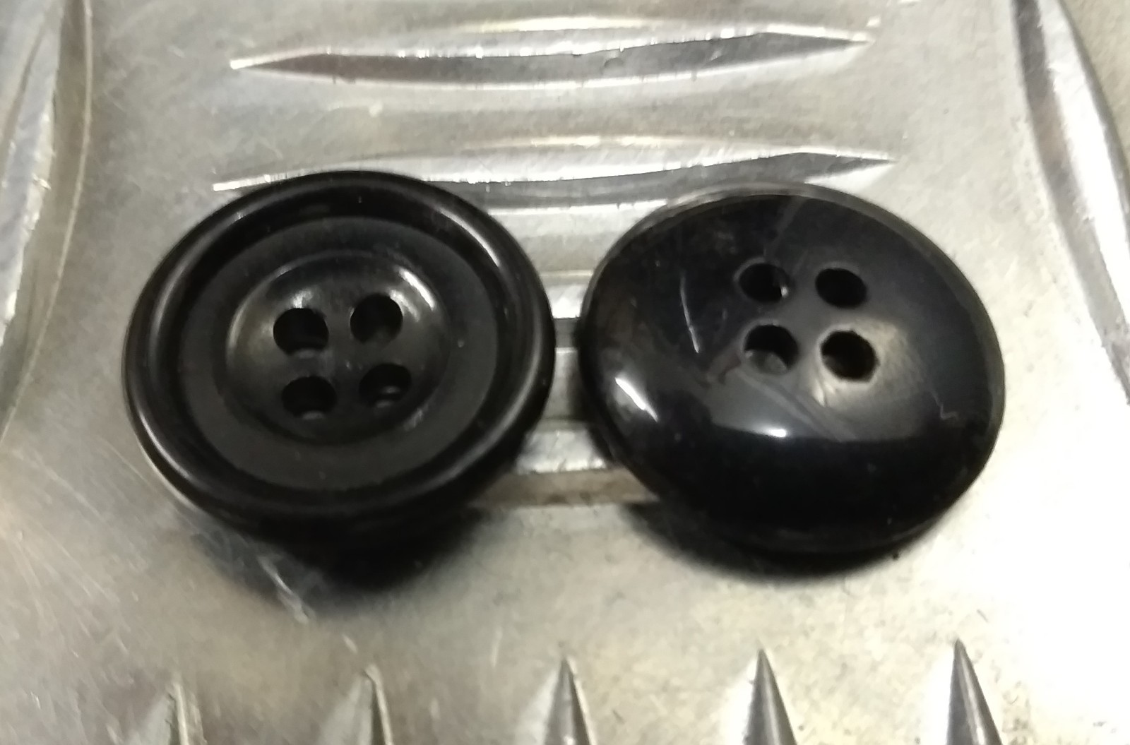 Genuine Vintage Military Issue 4 Hole Plastic Trouser Buttons Black X4 ...