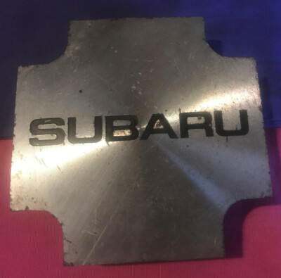 85-89 SUBARU BRAT XL GL XT METAL SQUARED WHEEL CENTER CAP HUB COVER 4 ...