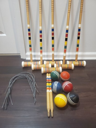Vtg Forster Wilton Croquet Set Game 6-Player Balls *READ DESCRIPTION ...