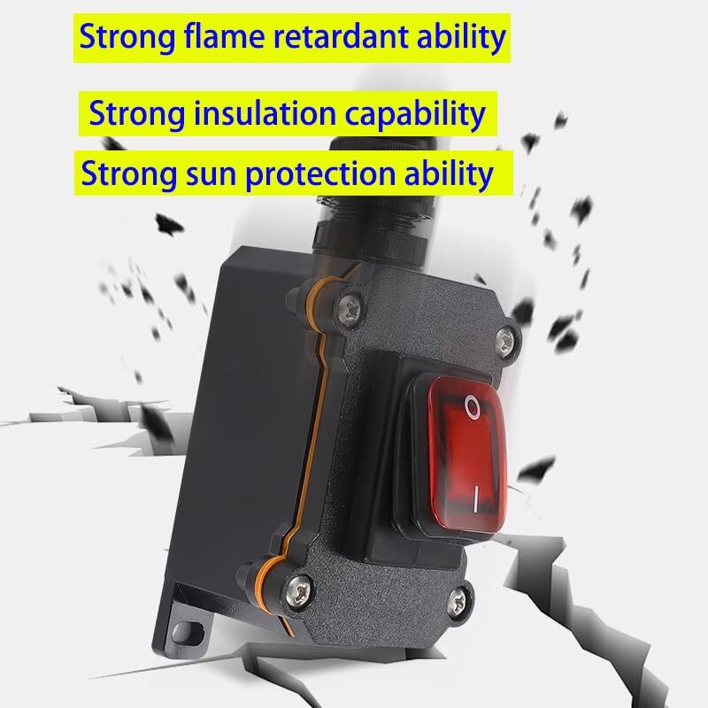 Waterproof Inline Cord SwitchDPST DC 16A-24V20A-12V On Off Toggle ...