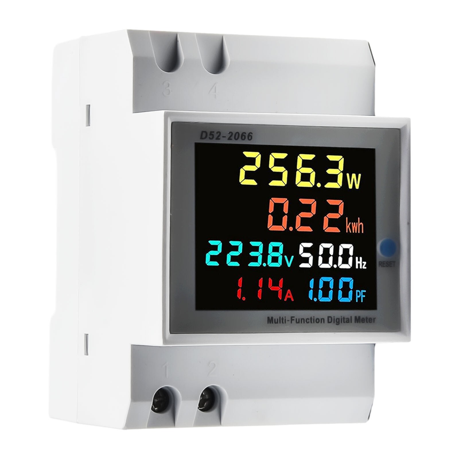 1X Digital Power Meter 6 In 1 Din Rail Energy Meter 40-300V 0-100A ...