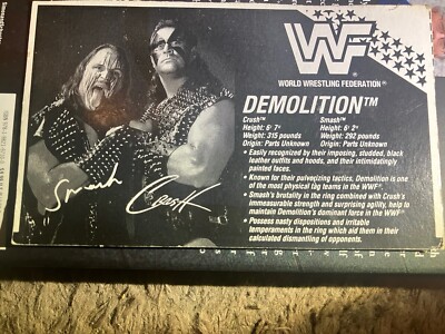WWF Hasbro Demolition Card Back - WWE Titan LJN Vintage - Excellent ...