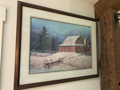 Framed Herman Fox Coca~Cola Barn Print Signed Numbered 559/1000 Artist ...