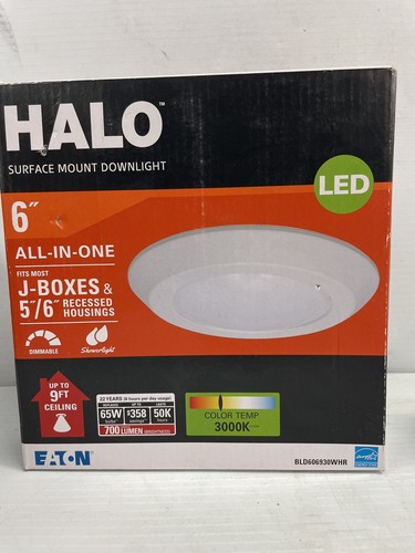 Halo Surface Mount Downlight 6" LED All in one, Eaton, New in box ...