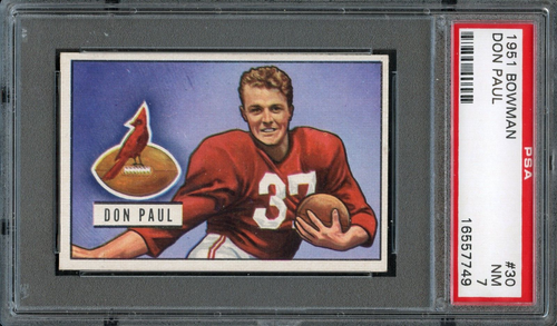 FB - 1951 Bowman - #30 - Don Paul - PSA 7 - NM | eBay